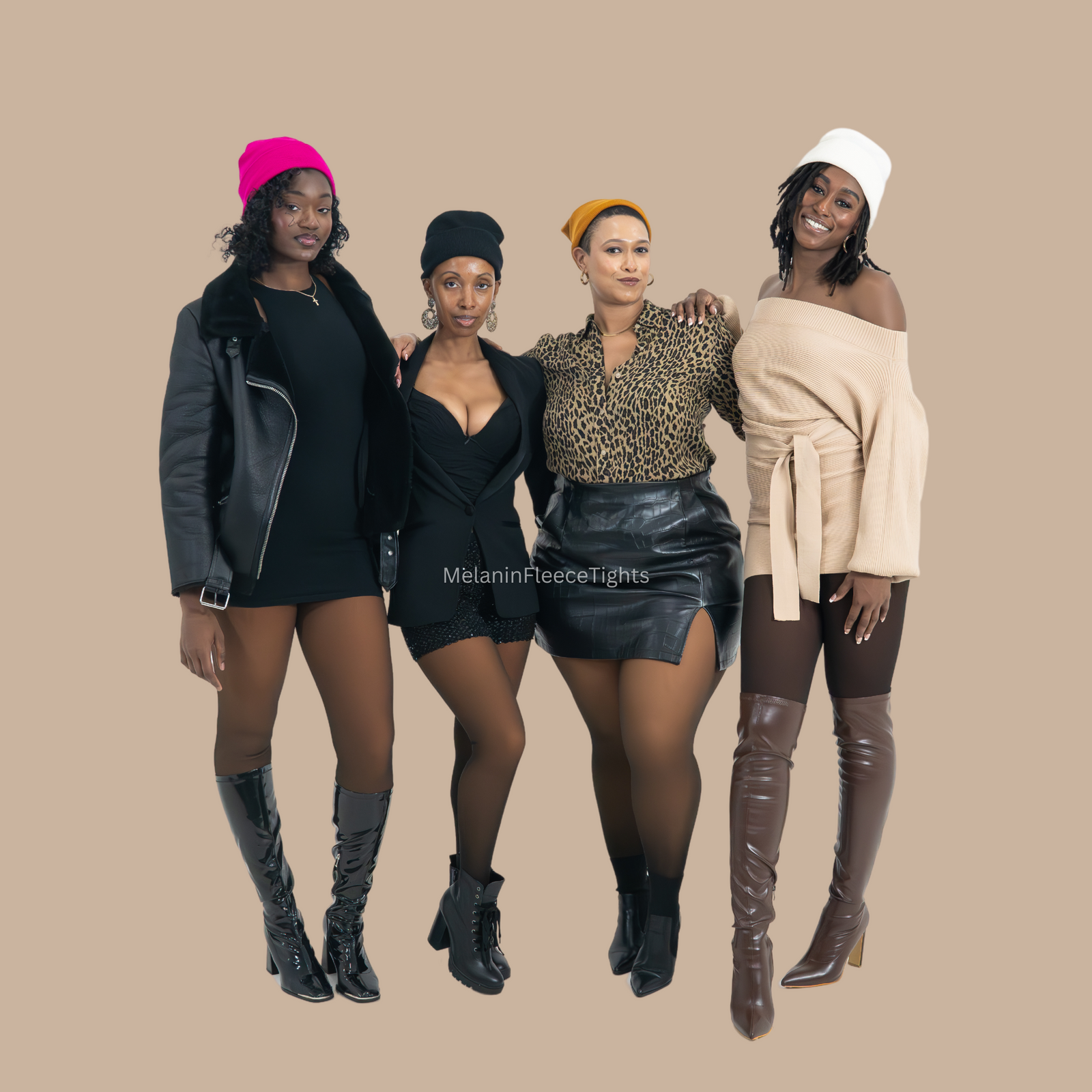 Fleece Lined Leggings - Fleece Tights For All Skin Tones Plus Size Tall